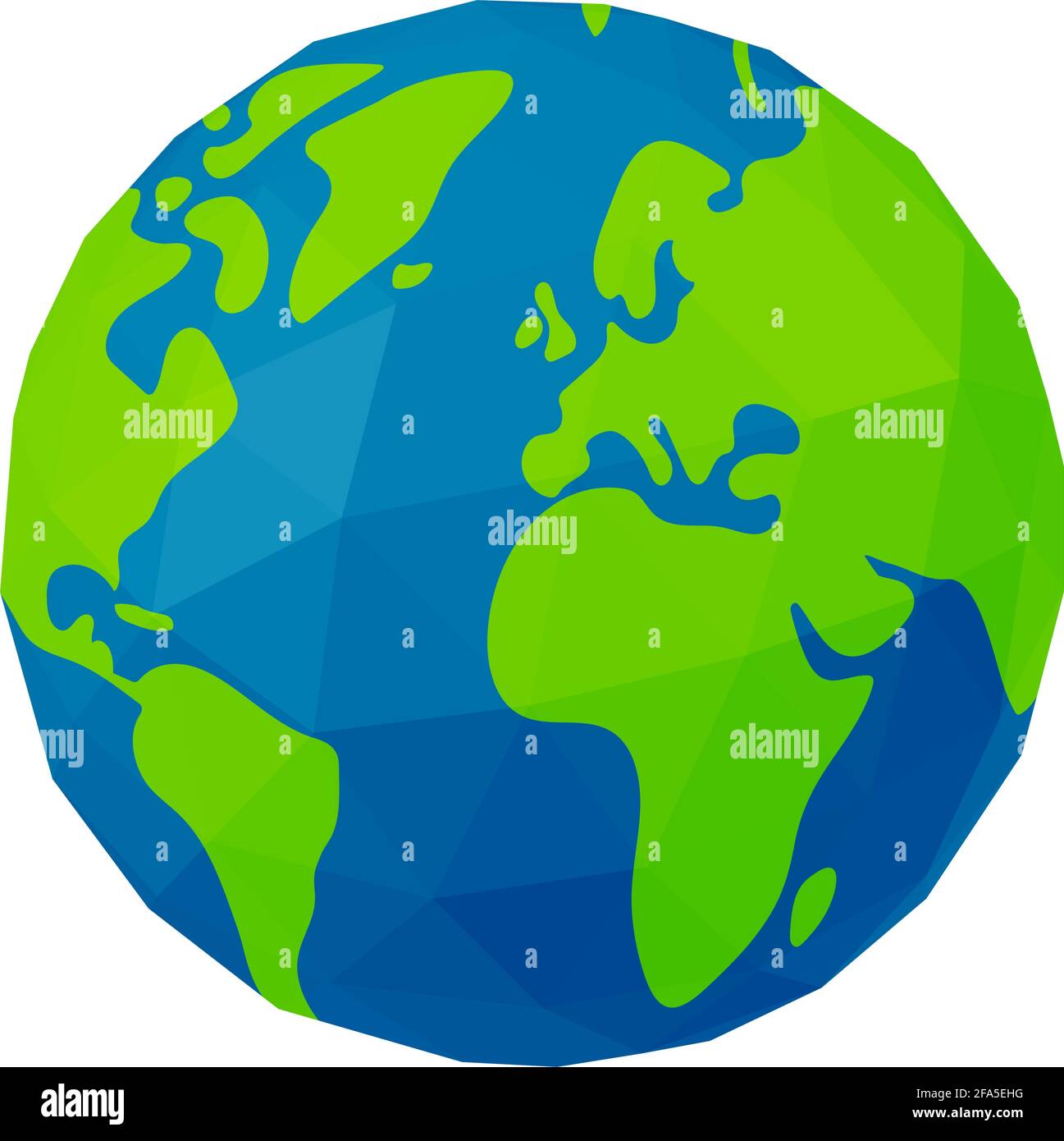 Vector Illustration of polygonized earth ( globe Stock Vector Image ...