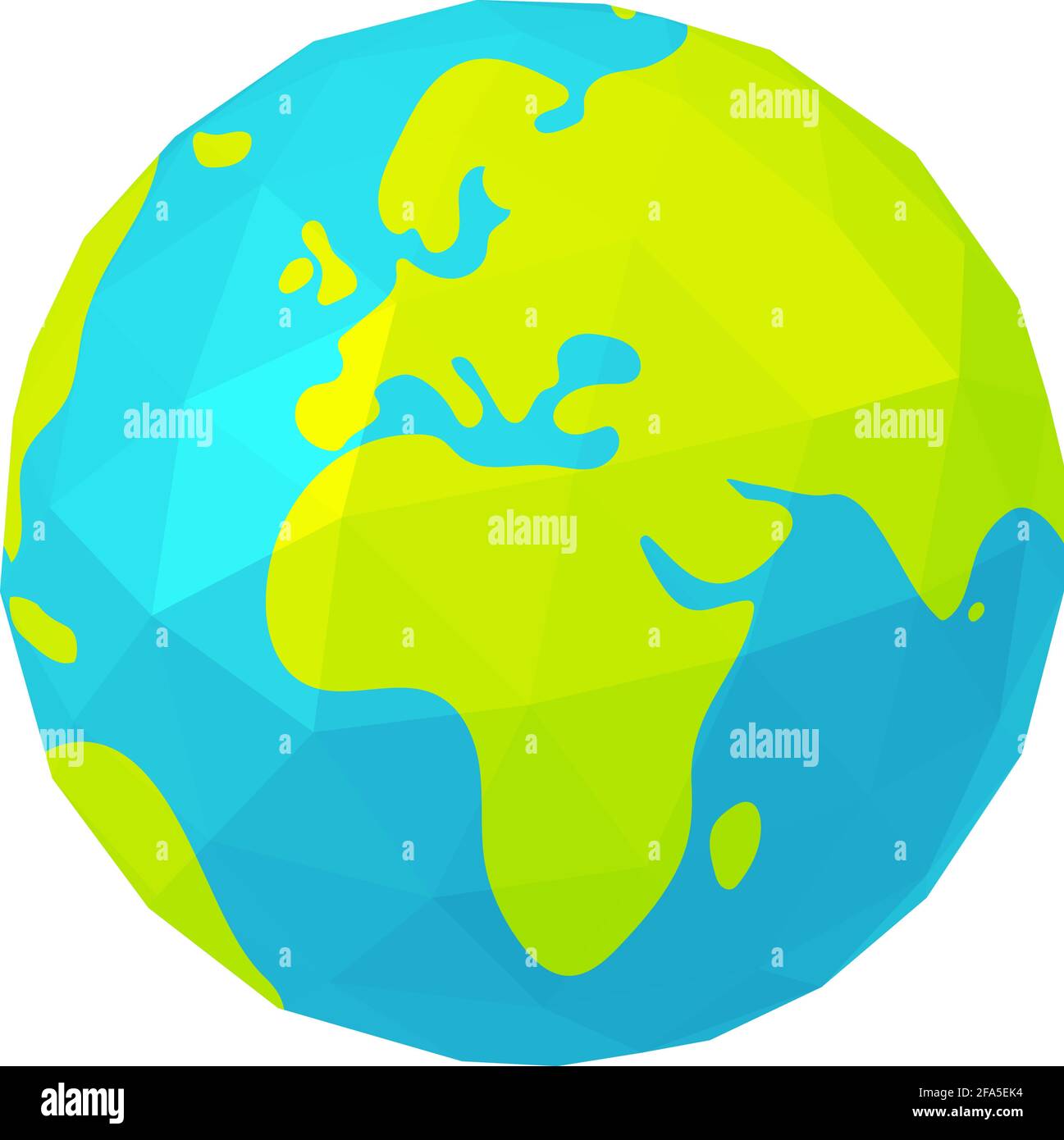 Vector Illustration of polygonized earth ( globe Stock Vector Image ...