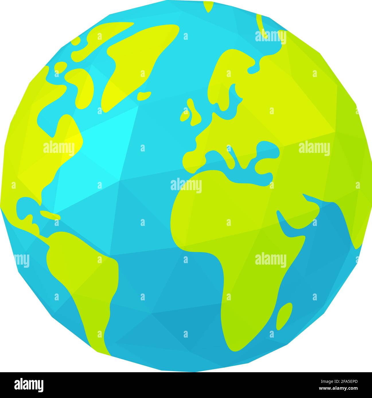 Vector Illustration of polygonized earth ( globe Stock Vector Image ...