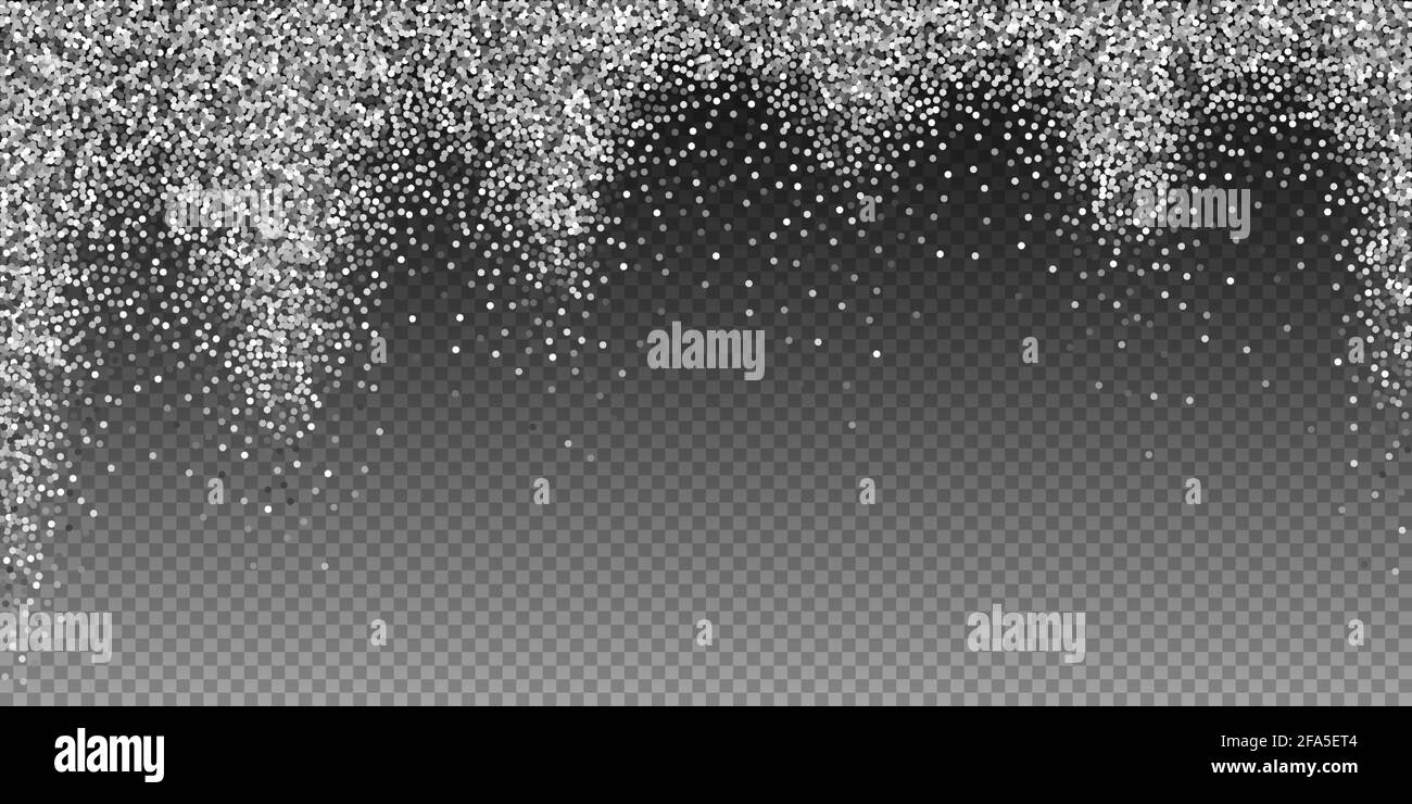 Round silver glitter luxury sparkling confetti. Scattered small gold ...