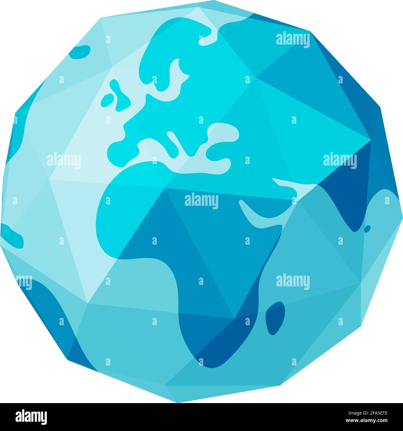 Vector Illustration of polygonized earth ( globe Stock Vector Image ...
