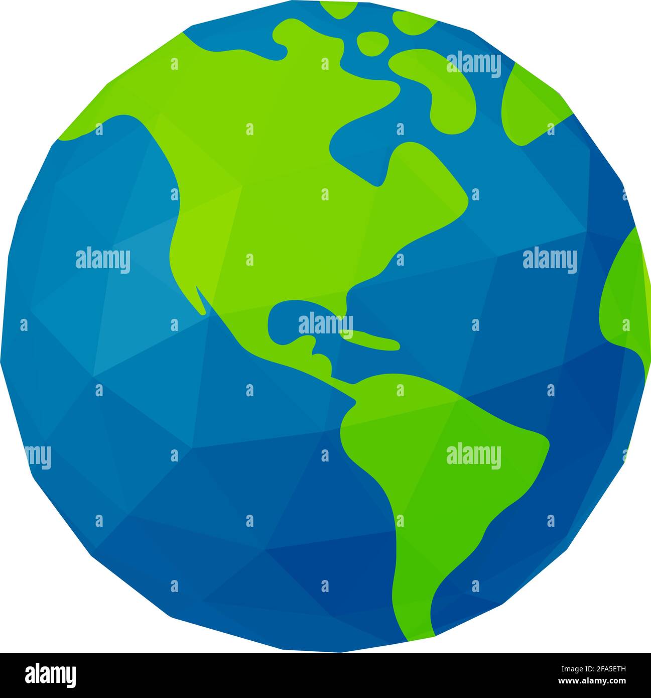 Vector Illustration of polygonized earth ( globe Stock Vector Image ...