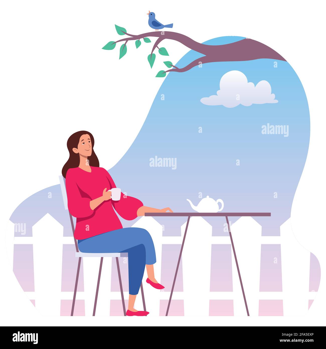 Nature relaxation Stock Vector Images - Alamy
