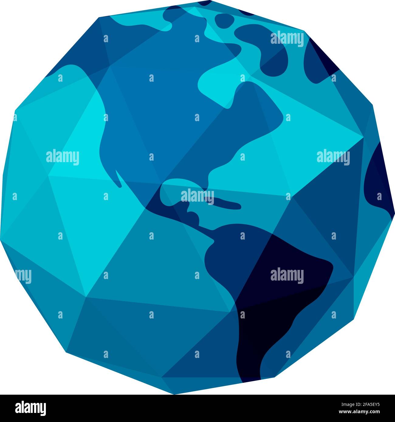 Vector Illustration of polygonized earth ( globe Stock Vector Image ...