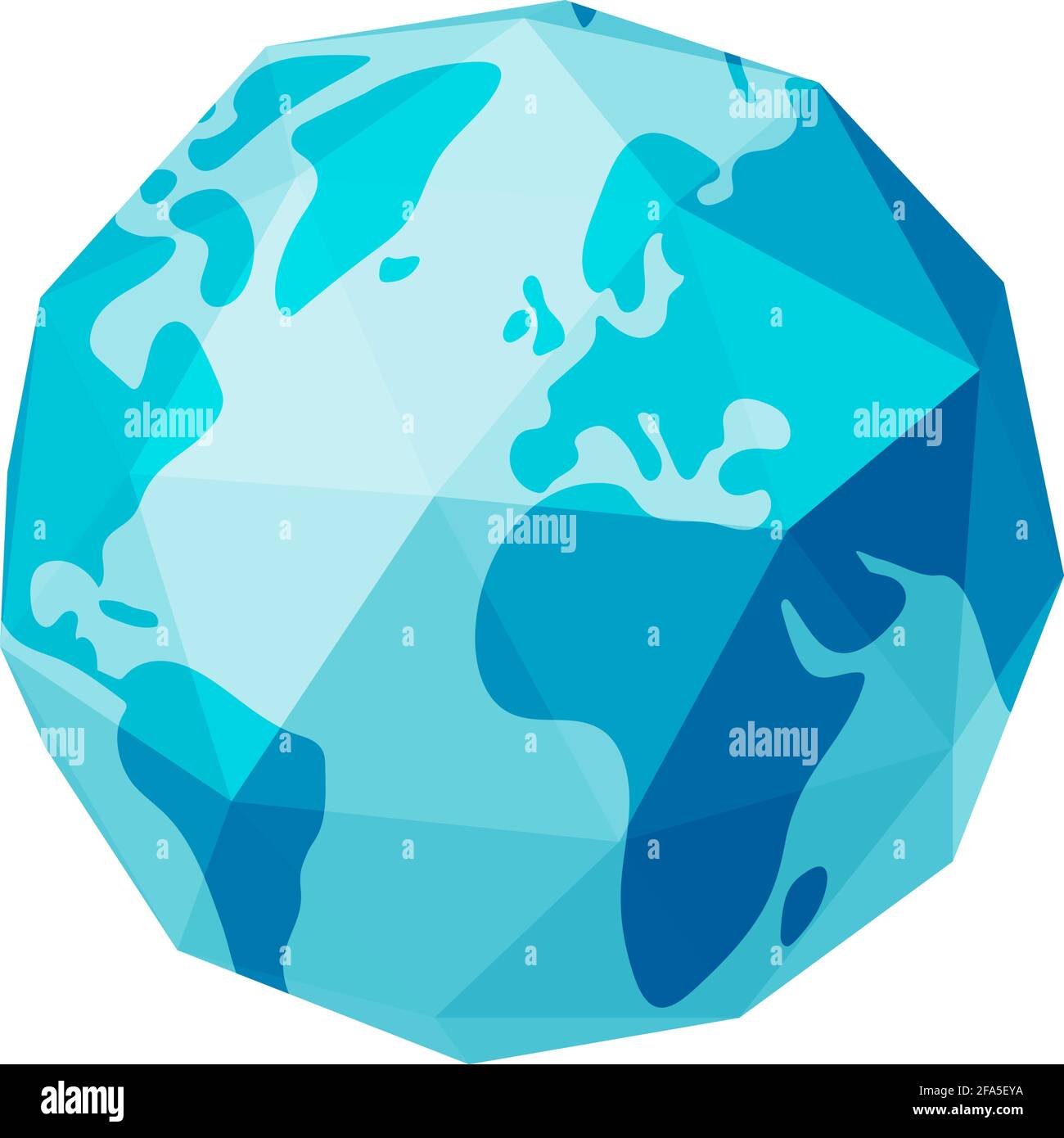 Vector Illustration of polygonized earth ( globe Stock Vector Image ...