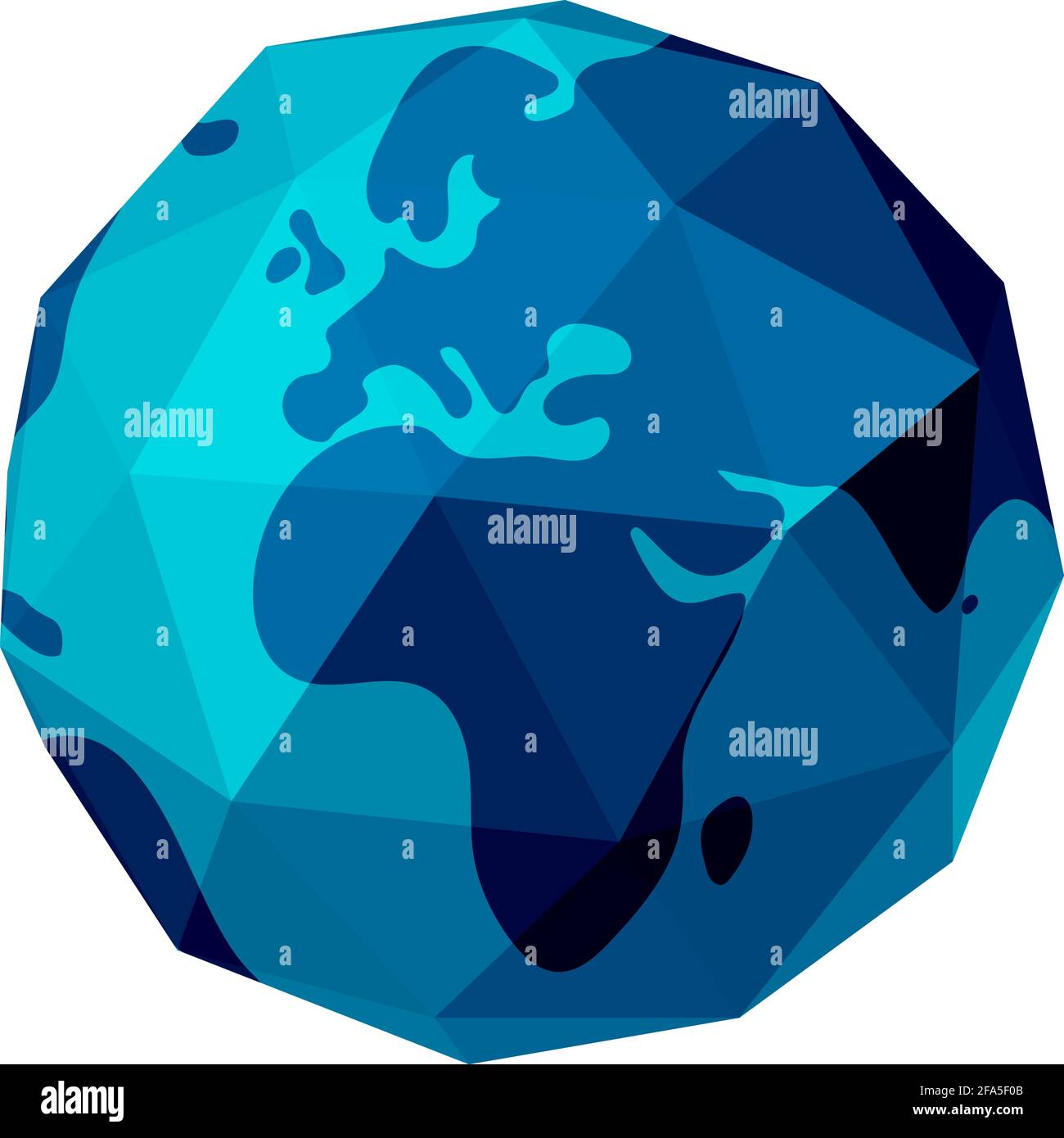 Vector world globe triangular map Cut Out Stock Images & Pictures - Alamy