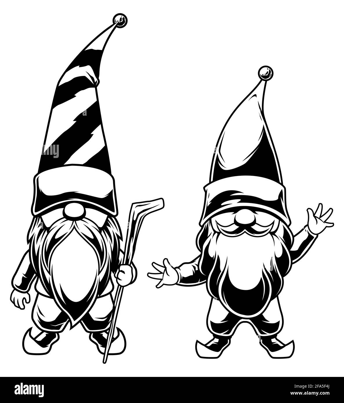 Gnomes Line Art Stock Vector Image & Art - Alamy