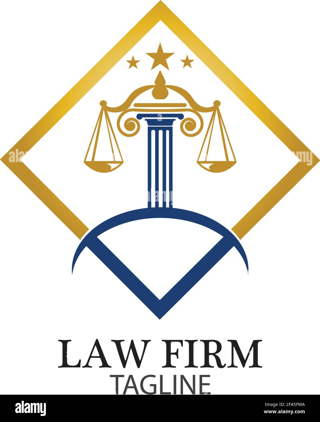 Law Firm logo and icon design template-vector Stock Vector Image & Art ...