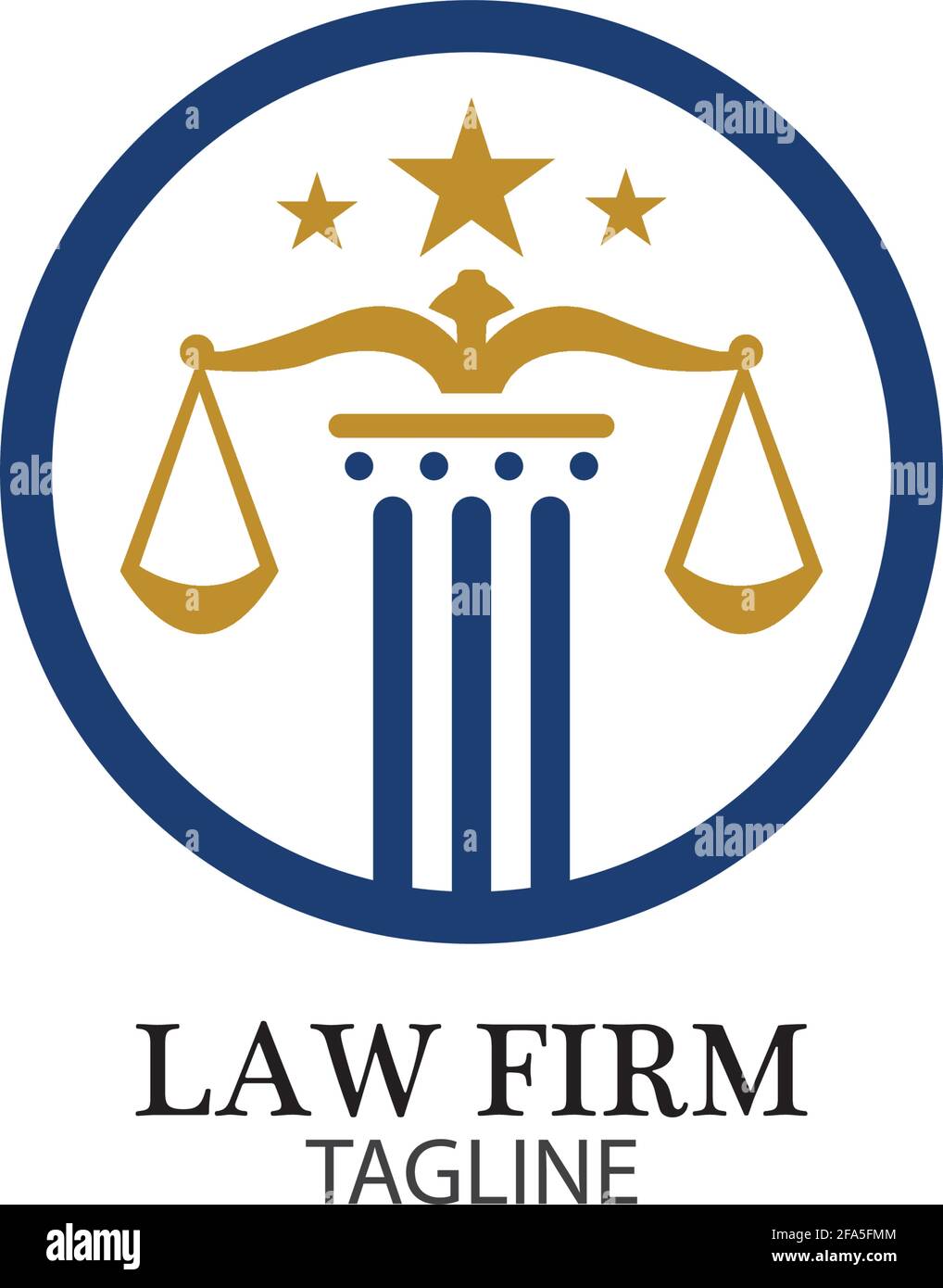 Law Firm logo and icon design template-vector Stock Vector Image & Art ...