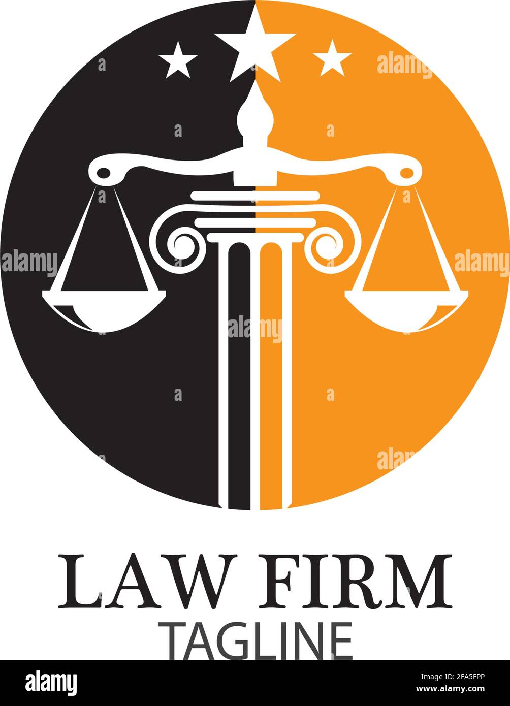 Law Firm logo and icon design template-vector Stock Vector Image & Art ...