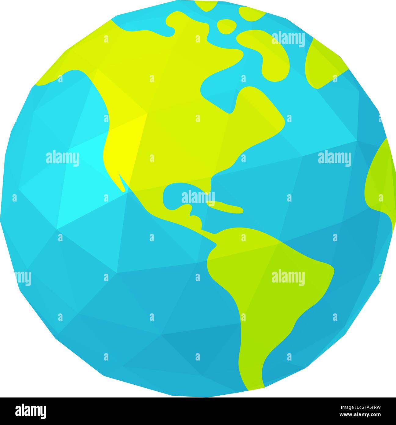 Vector Illustration of polygonized earth ( globe Stock Vector Image ...