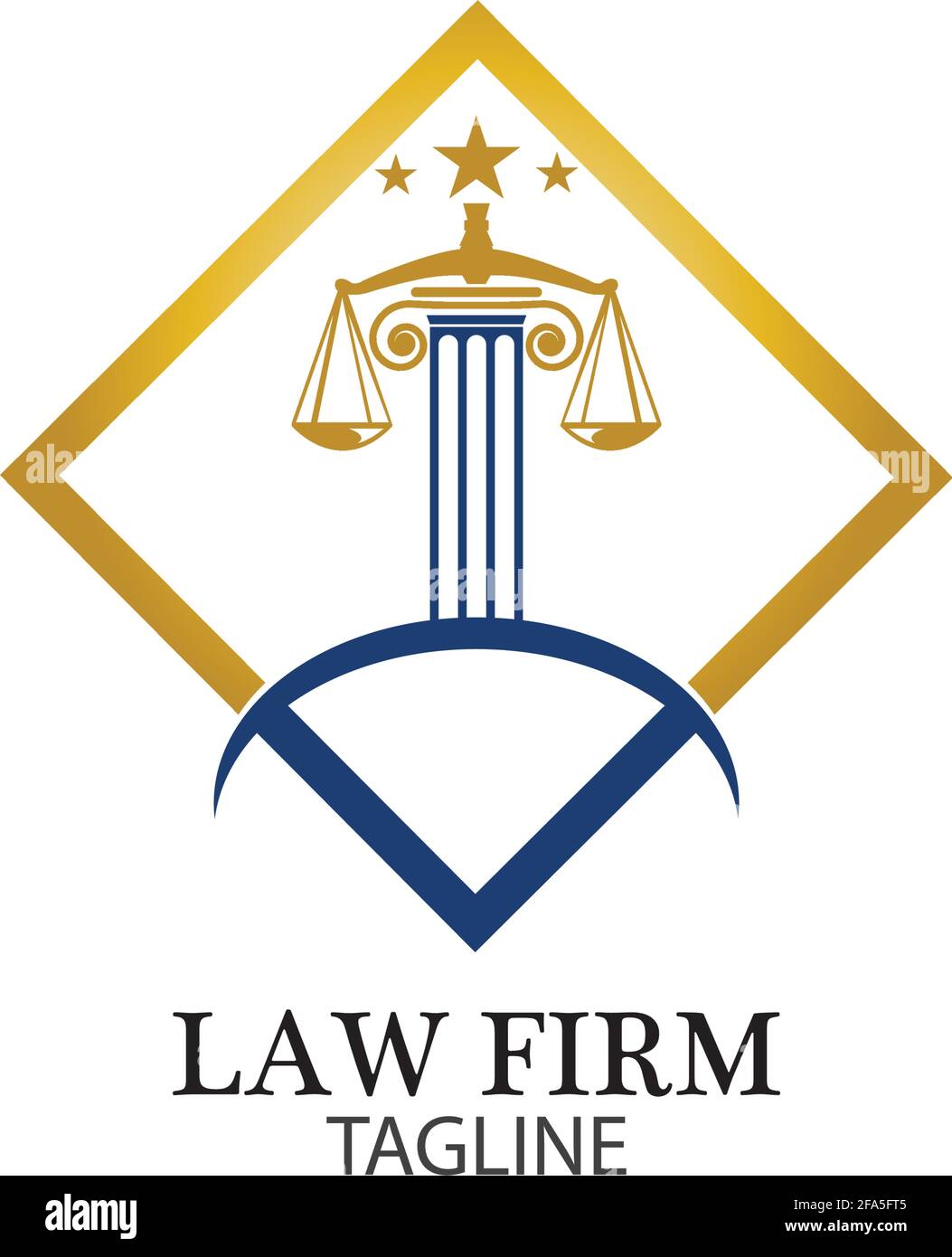 Law Firm logo and icon design template-vector Stock Vector Image & Art ...