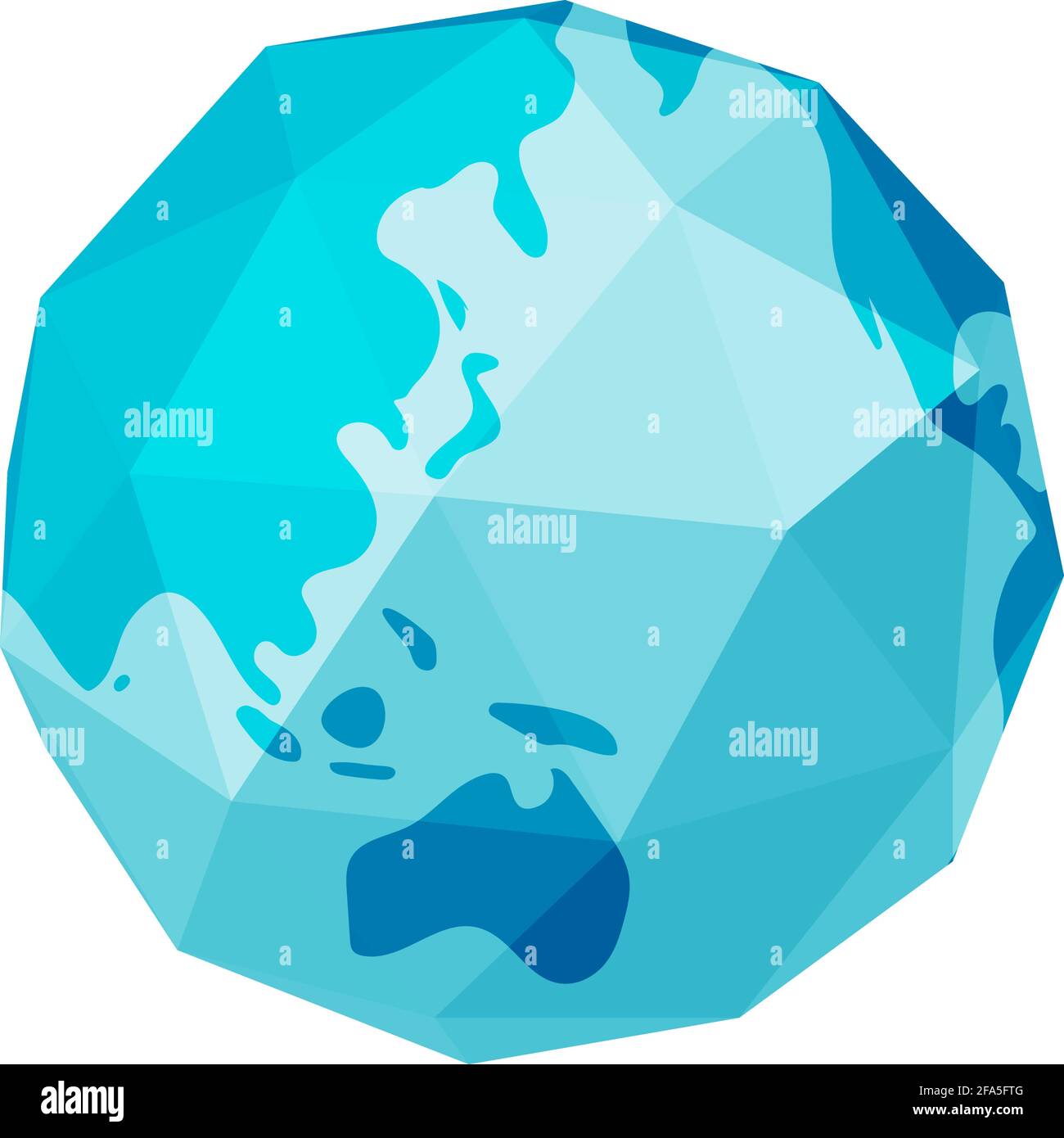 Vector Illustration of polygonized earth ( globe Stock Vector Image ...
