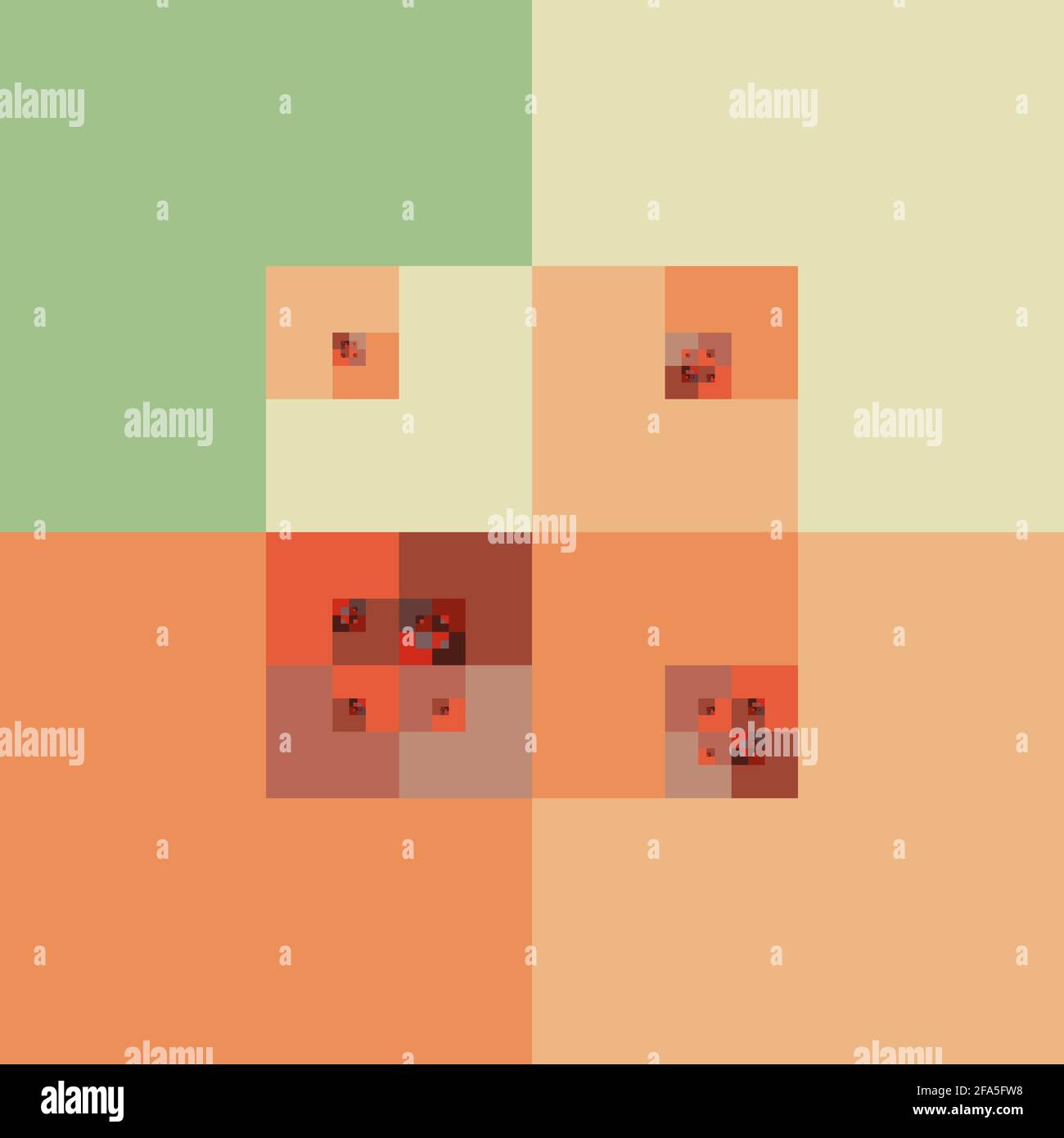 2D pixelated artwork of rainbow-colored square patterns Stock Photo - Alamy