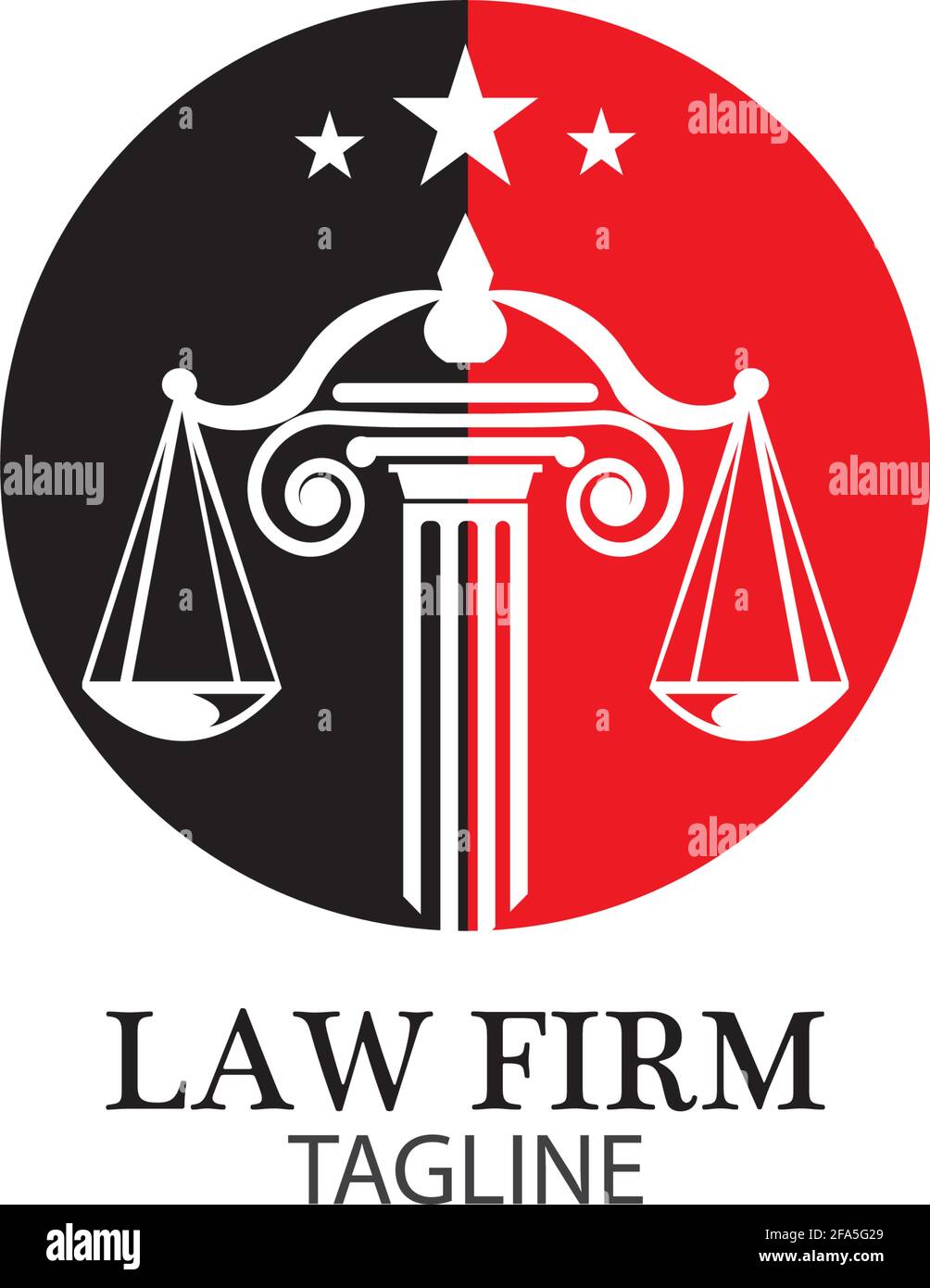 Law Firm logo and icon design template-vector Stock Vector Image & Art ...