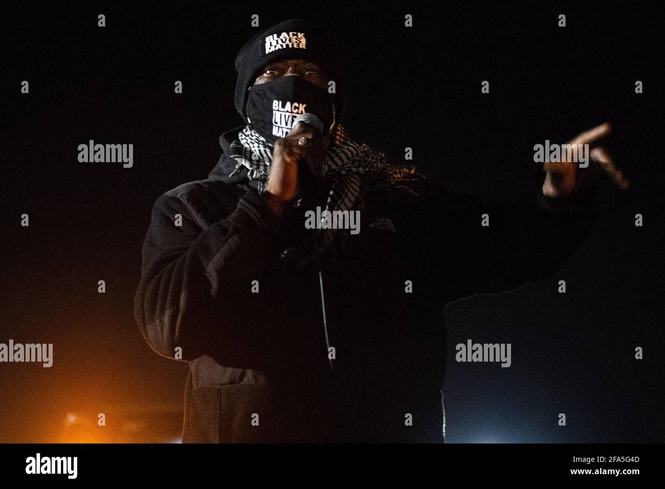 Uncle Bobby, Oscar Grant's Uncle speaks near the Brooklyn Center Police ...