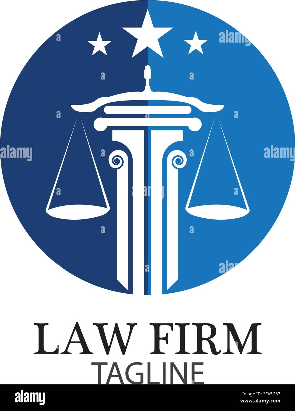 Law Firm logo and icon design template-vector Stock Vector Image & Art ...