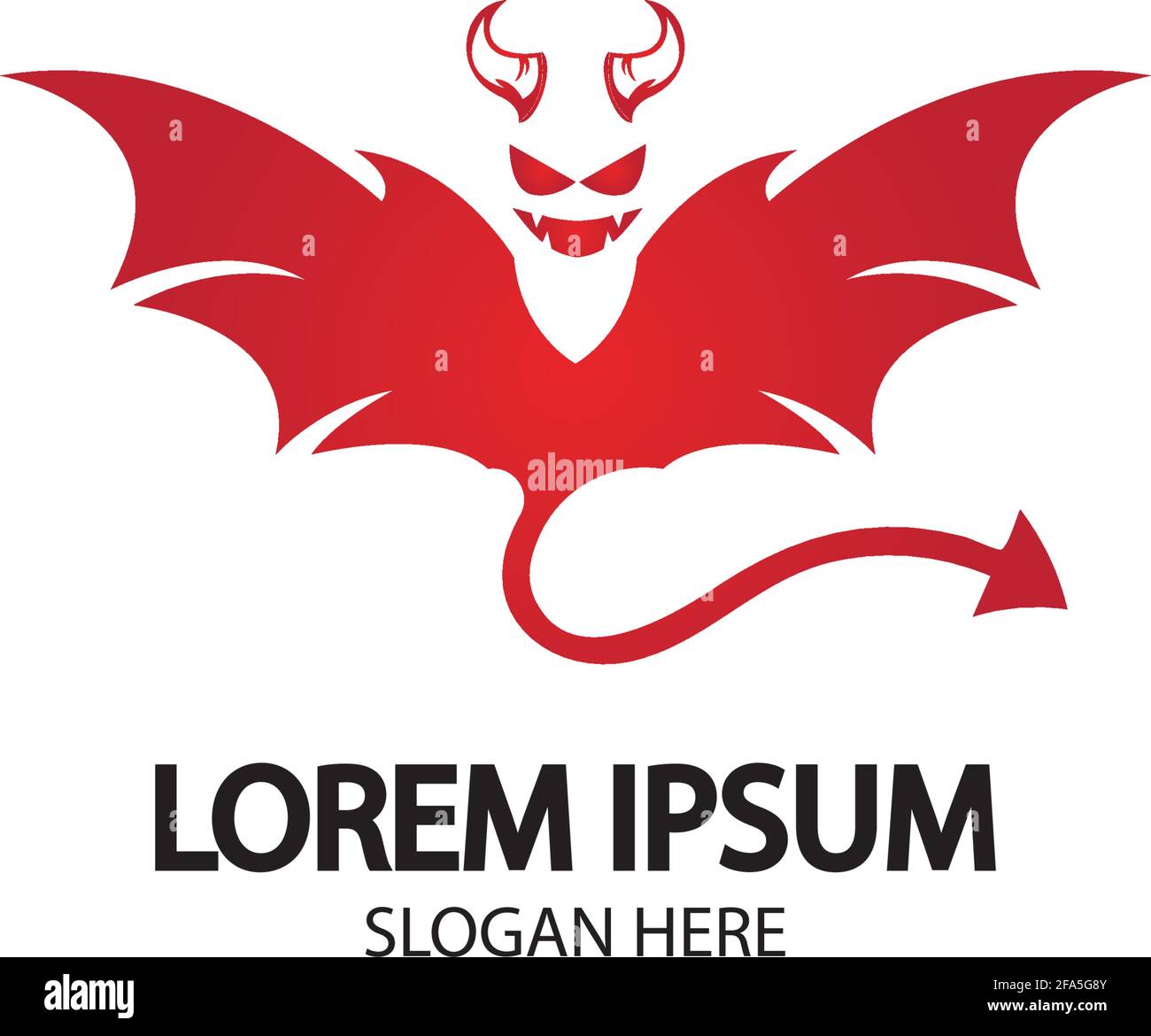 Devil logo vector icon template Stock Vector Image & Art - Alamy