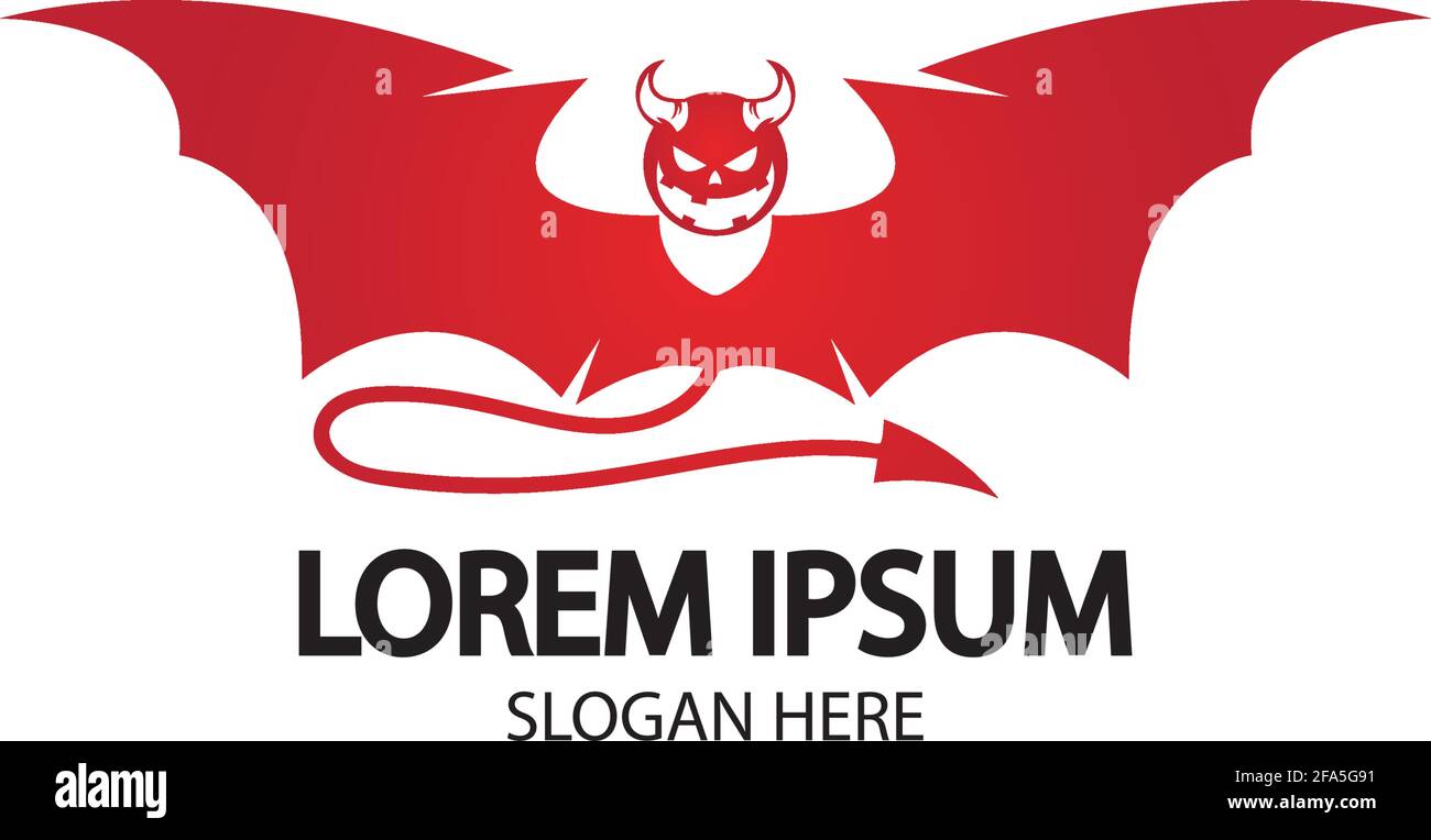 Devil logo vector icon template Stock Vector Image & Art - Alamy