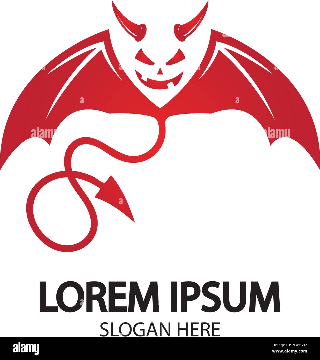 Devil logo vector icon template Stock Vector Image & Art - Alamy