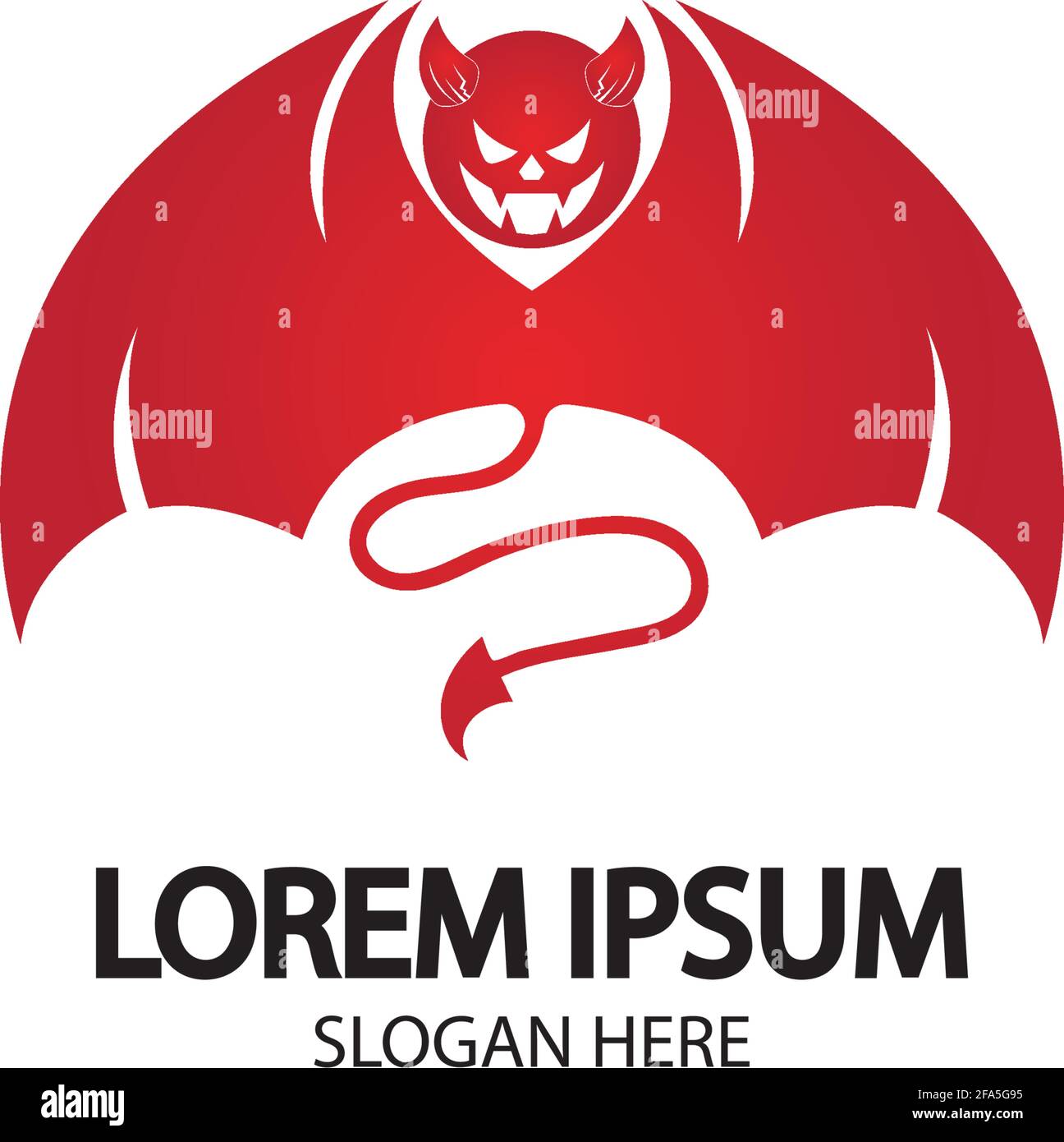 Red devil face illustration Stock Vector Images - Alamy
