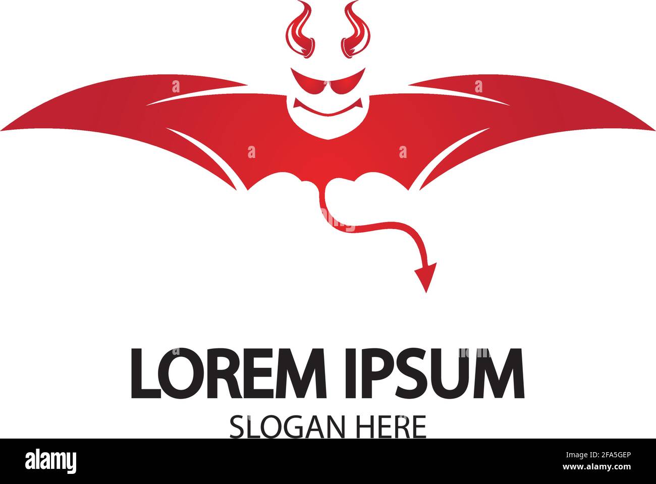 Devil logo vector icon template Stock Vector Image & Art - Alamy