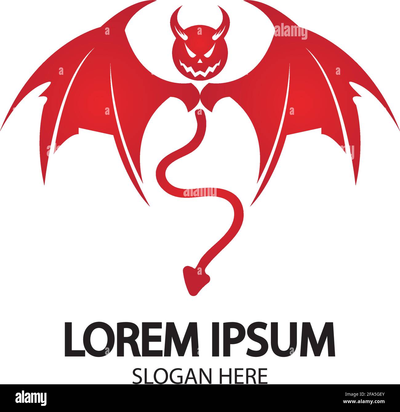 Devil logo vector icon template Stock Vector Image & Art - Alamy