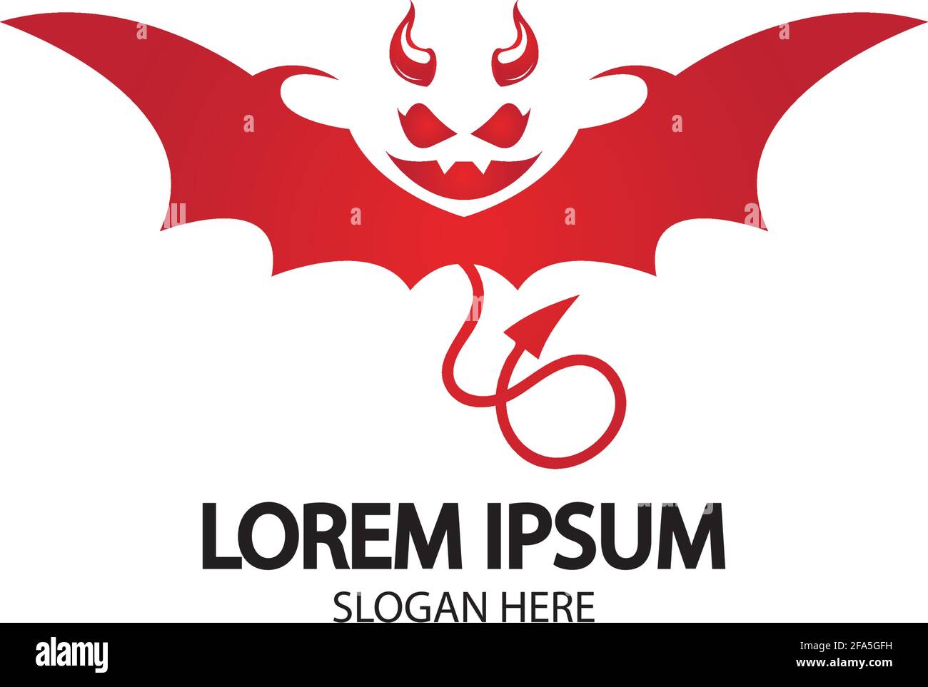 Devil logo vector icon template Stock Vector Image & Art - Alamy