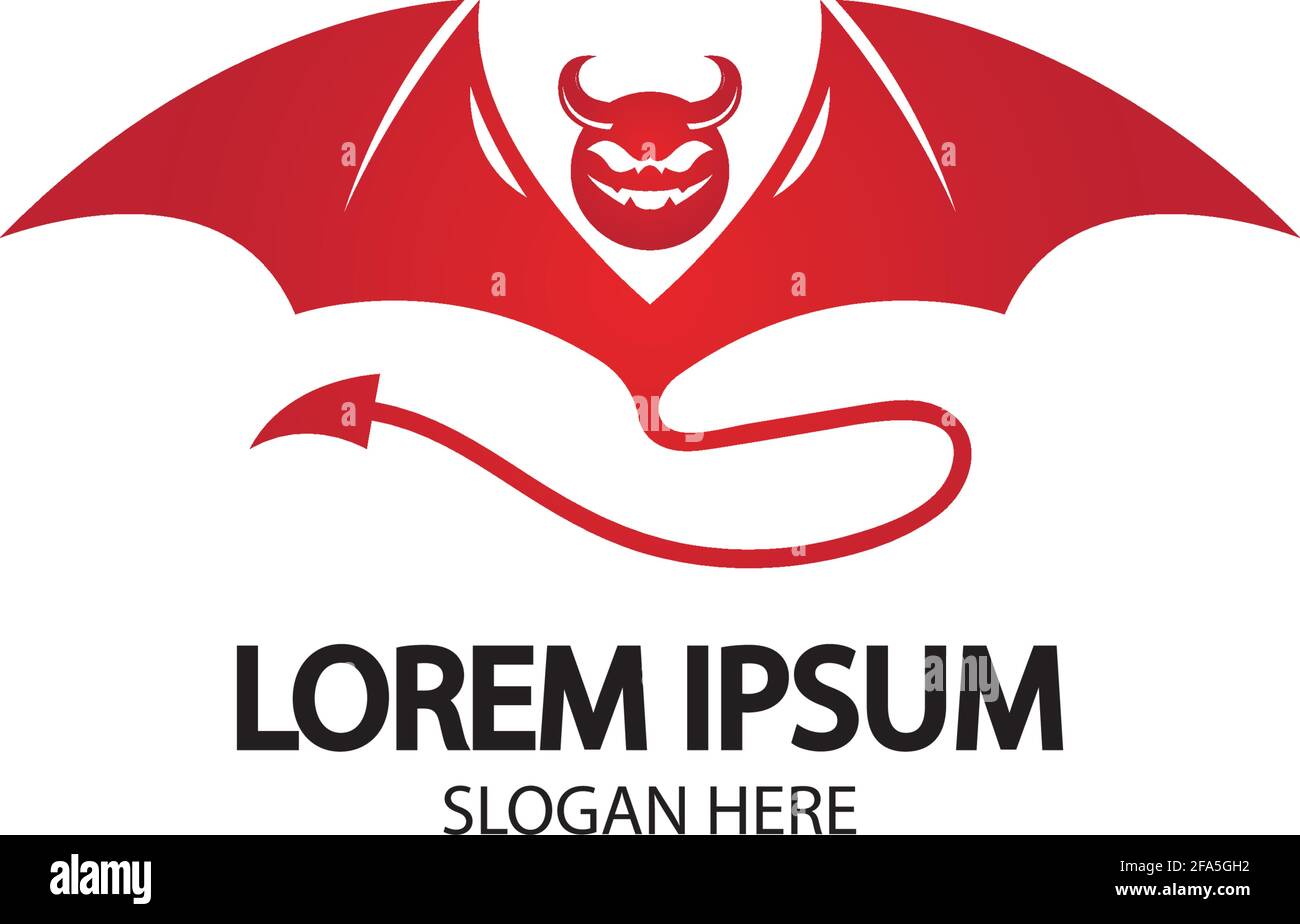 Devil logo vector icon template Stock Vector Image & Art - Alamy