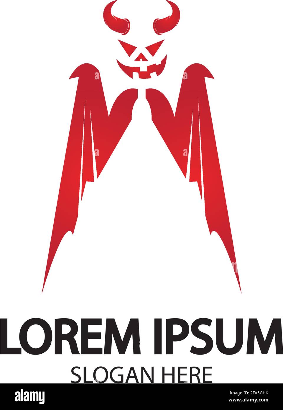 Devil logo vector icon template Stock Vector Image & Art - Alamy