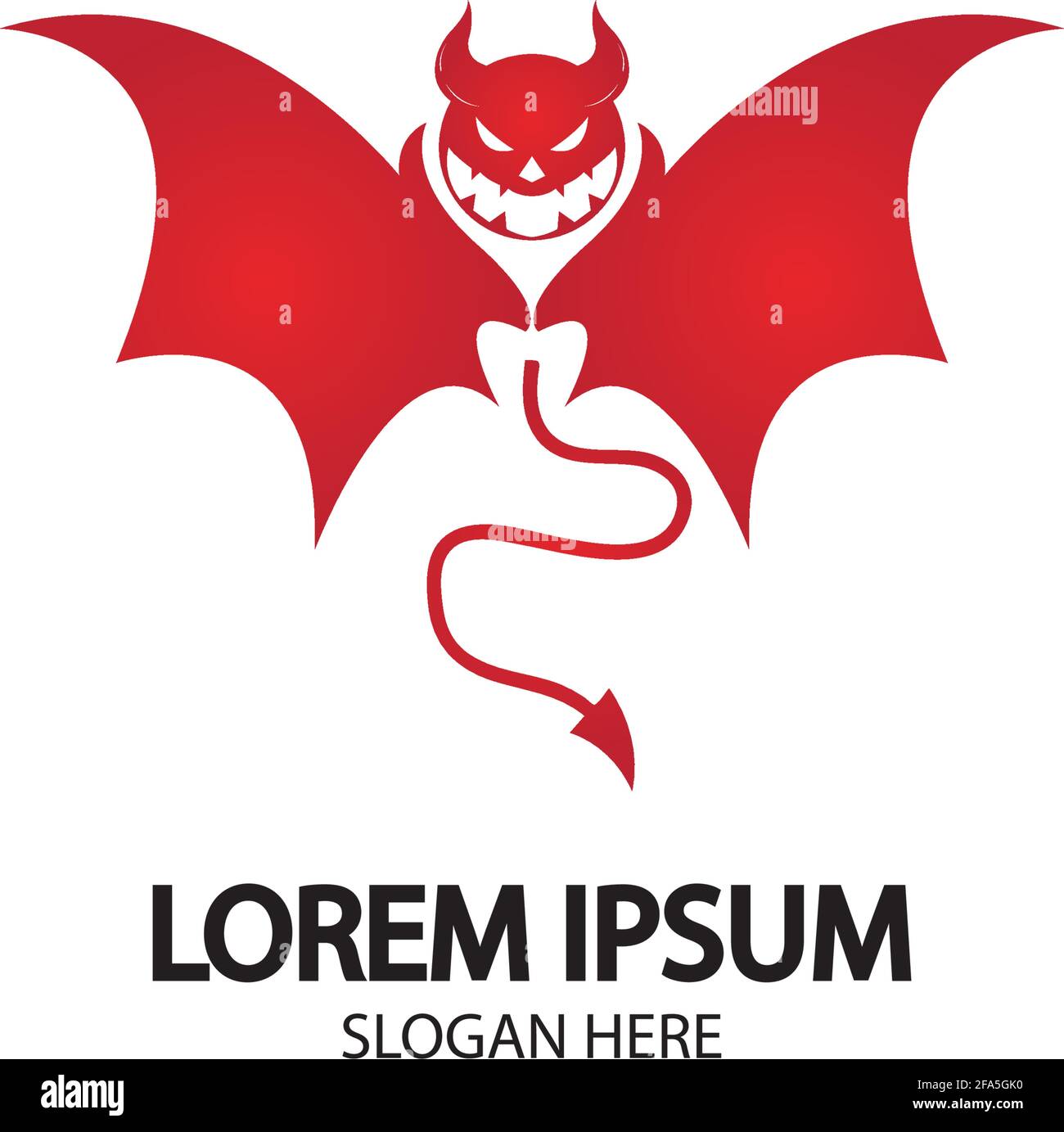 Devil logo vector icon template Stock Vector Image & Art - Alamy