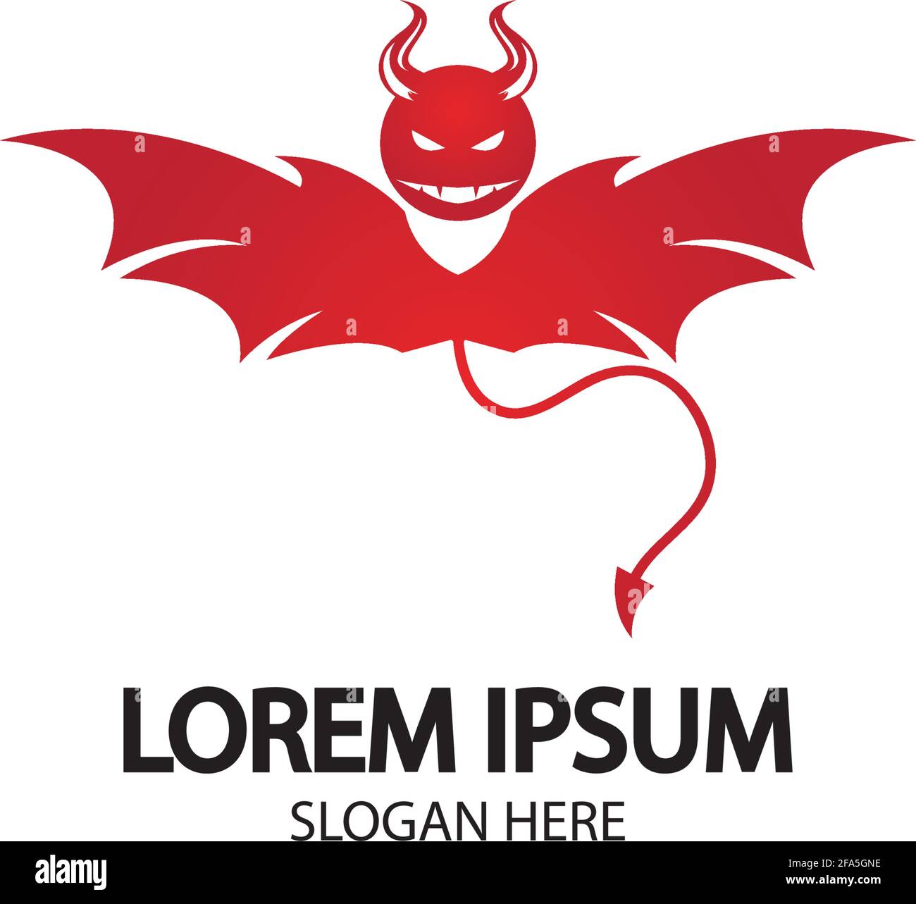 Devil logo vector icon template Stock Vector Image & Art - Alamy