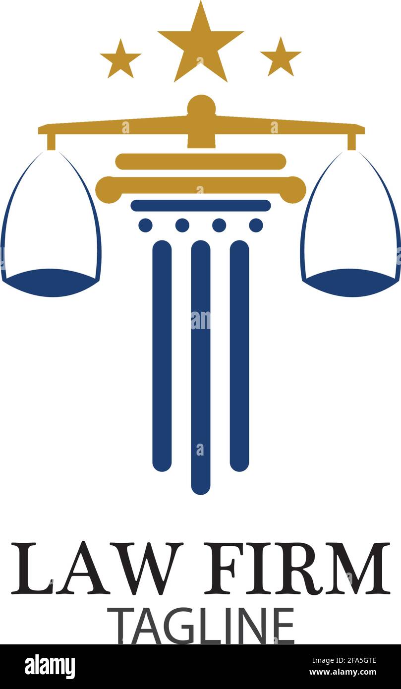 Law Firm logo and icon design template-vector Stock Vector Image & Art ...