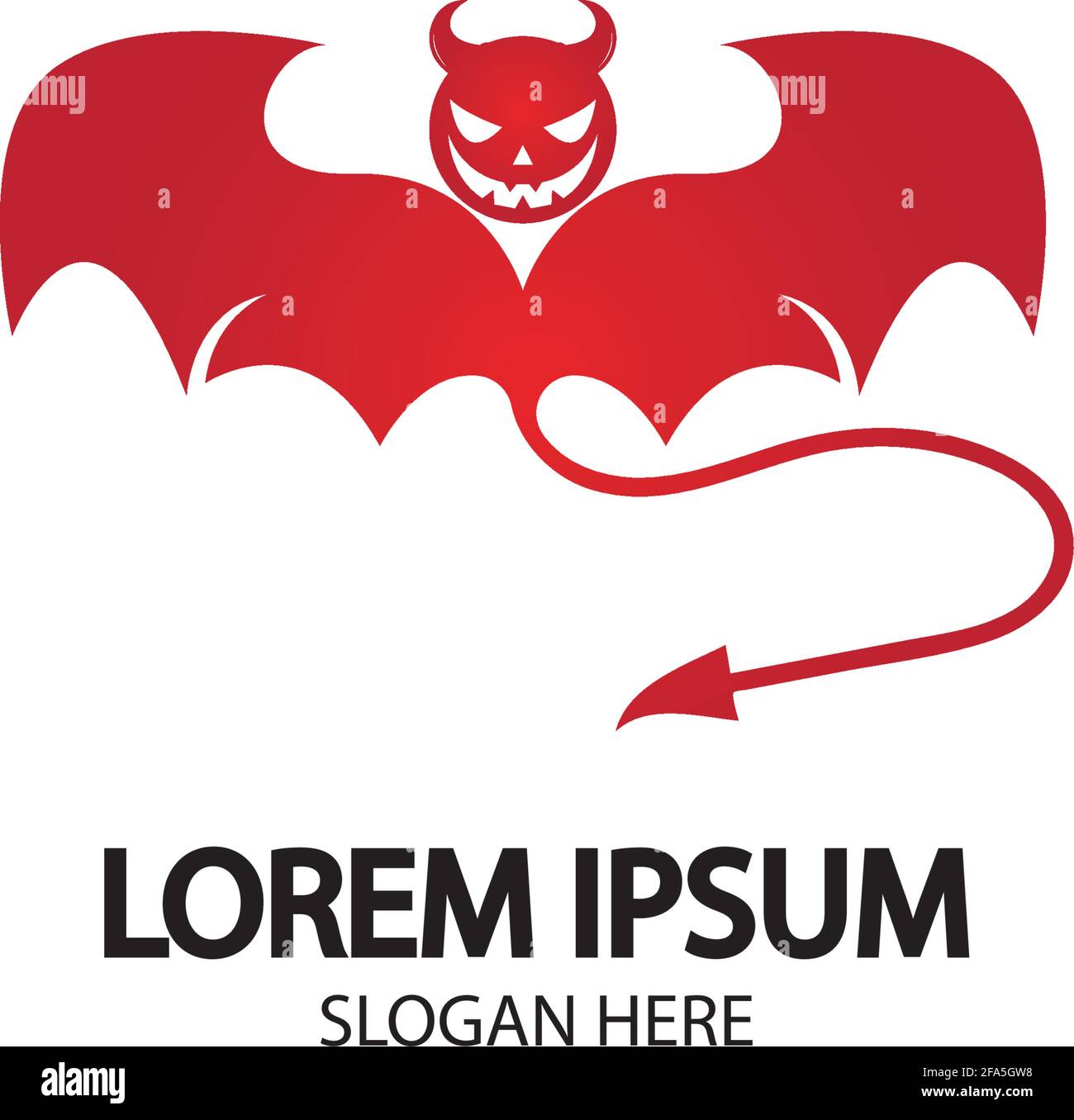 Devil logo vector icon template Stock Vector Image & Art - Alamy