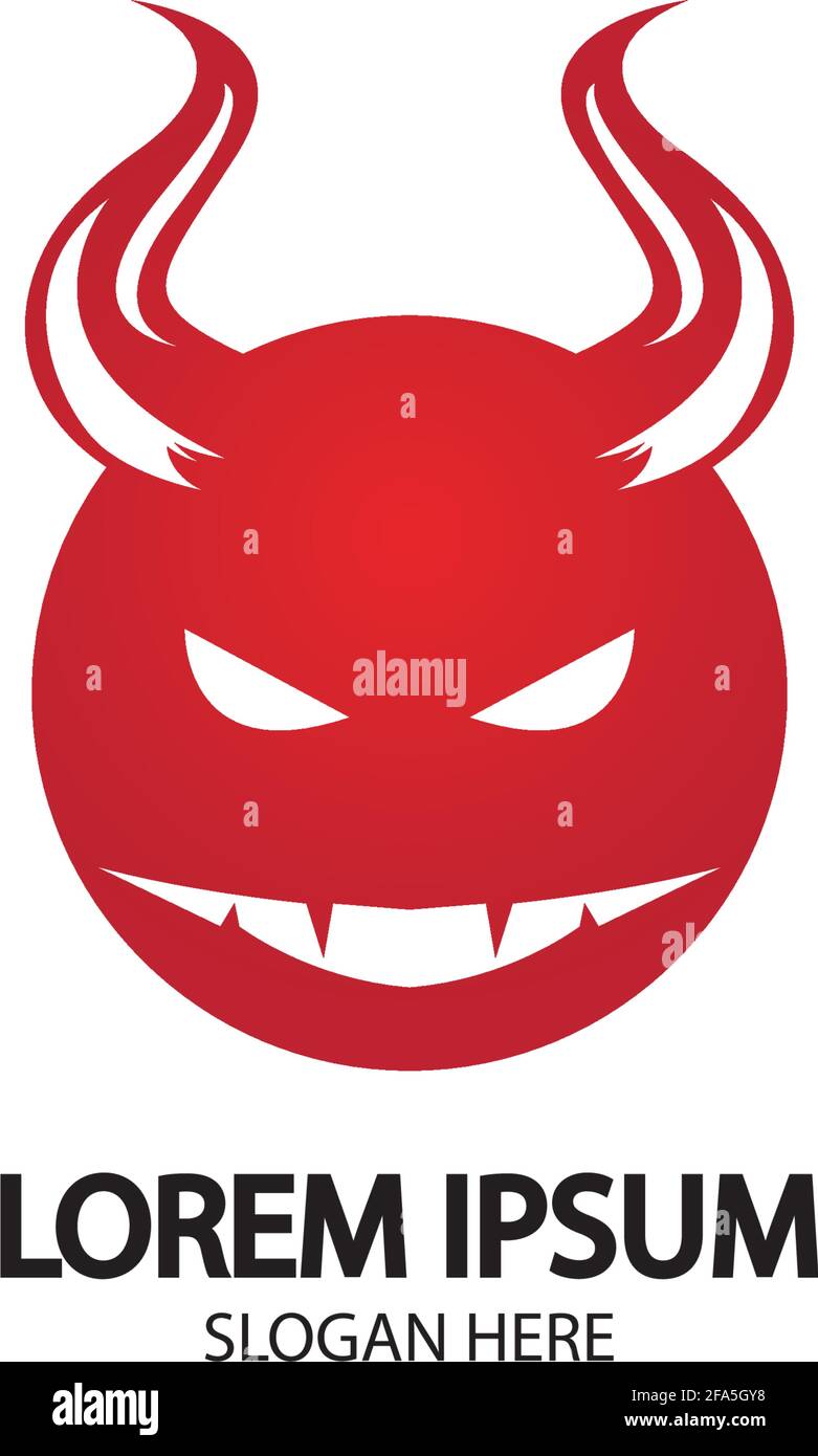 Devil logo vector icon template Stock Vector Image & Art - Alamy