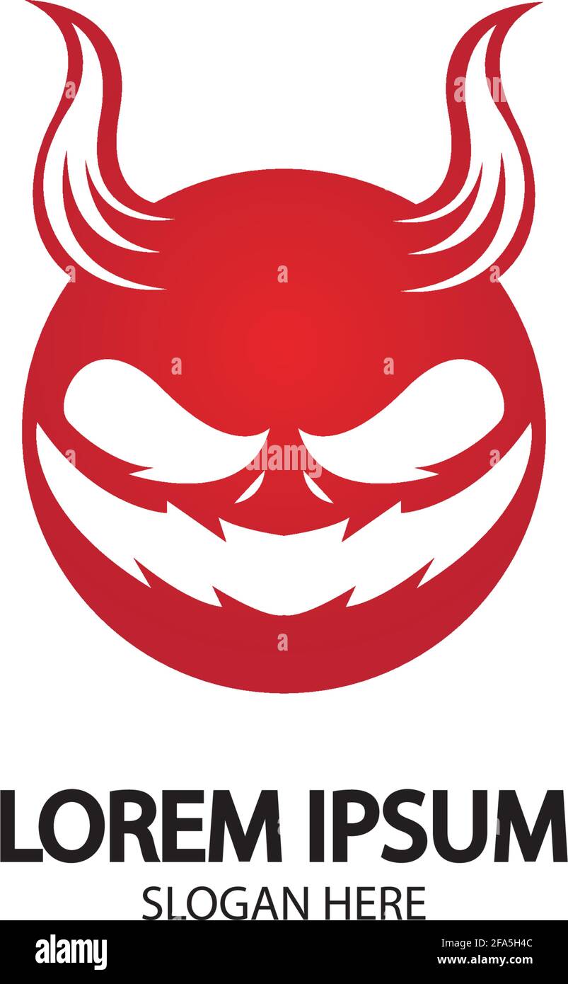 Devil logo vector icon template Stock Vector Image & Art - Alamy