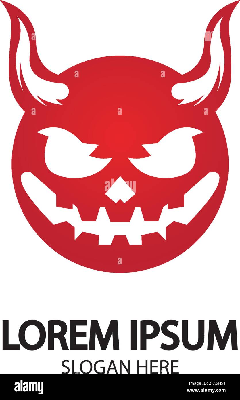 Devil logo vector icon template Stock Vector Image & Art - Alamy