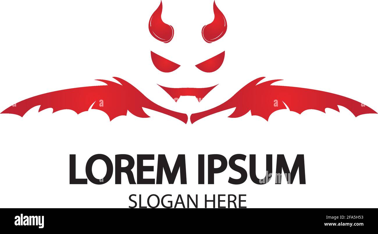 Devil logo vector icon template Stock Vector Image & Art - Alamy