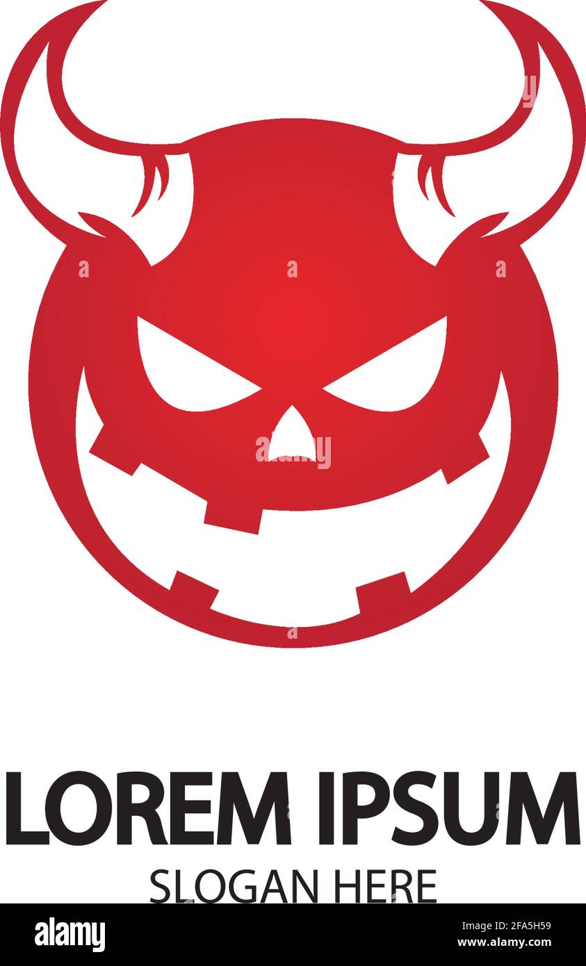 Devil logo vector icon template Stock Vector Image & Art - Alamy
