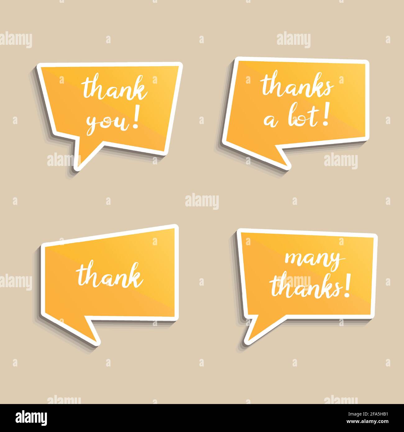 Speech bubbles to talk about thank A vector illustration Stock Vector ...