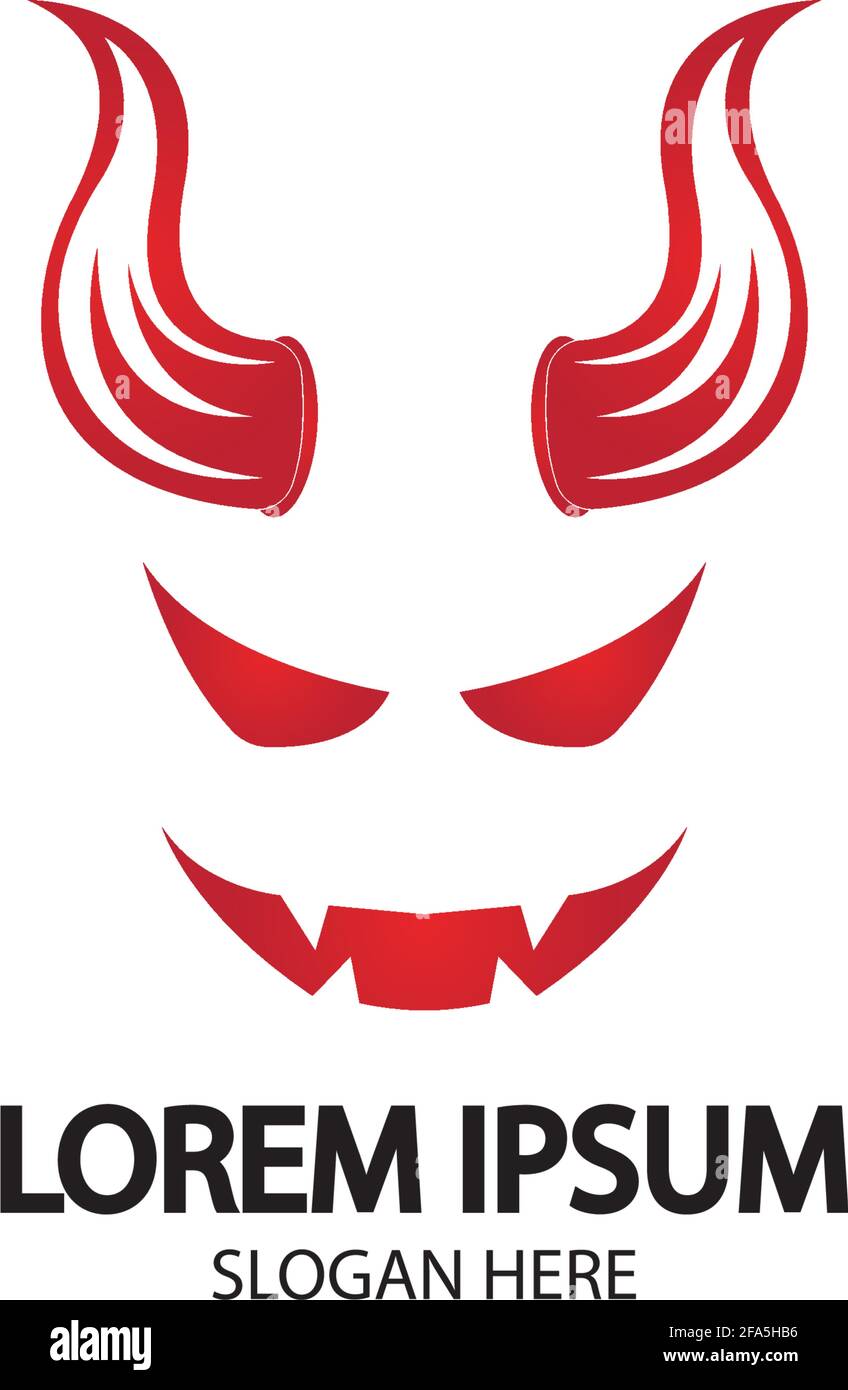 Devil logo vector icon template Stock Vector Image & Art - Alamy