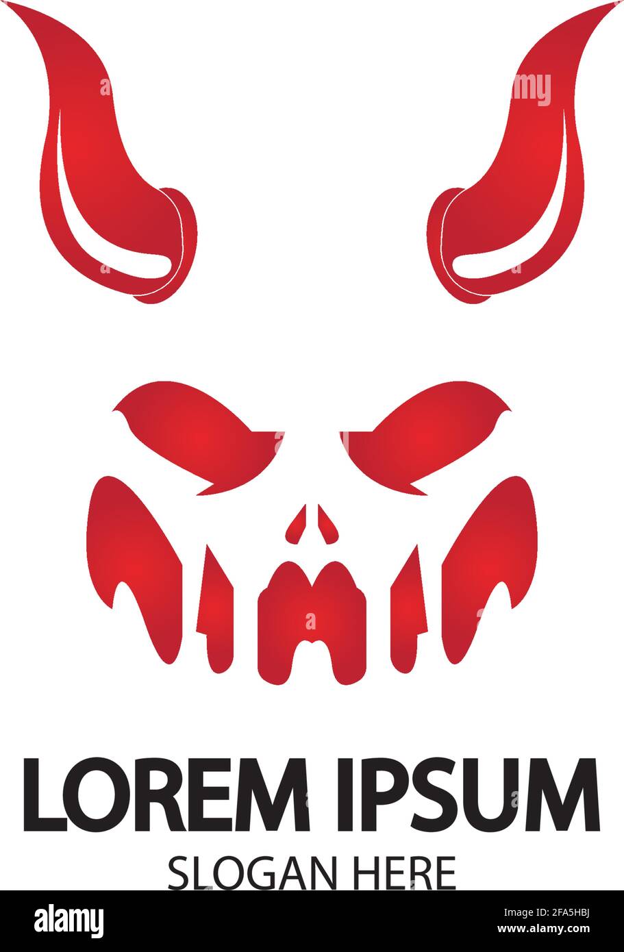 Devil logo vector icon template Stock Vector Image & Art - Alamy