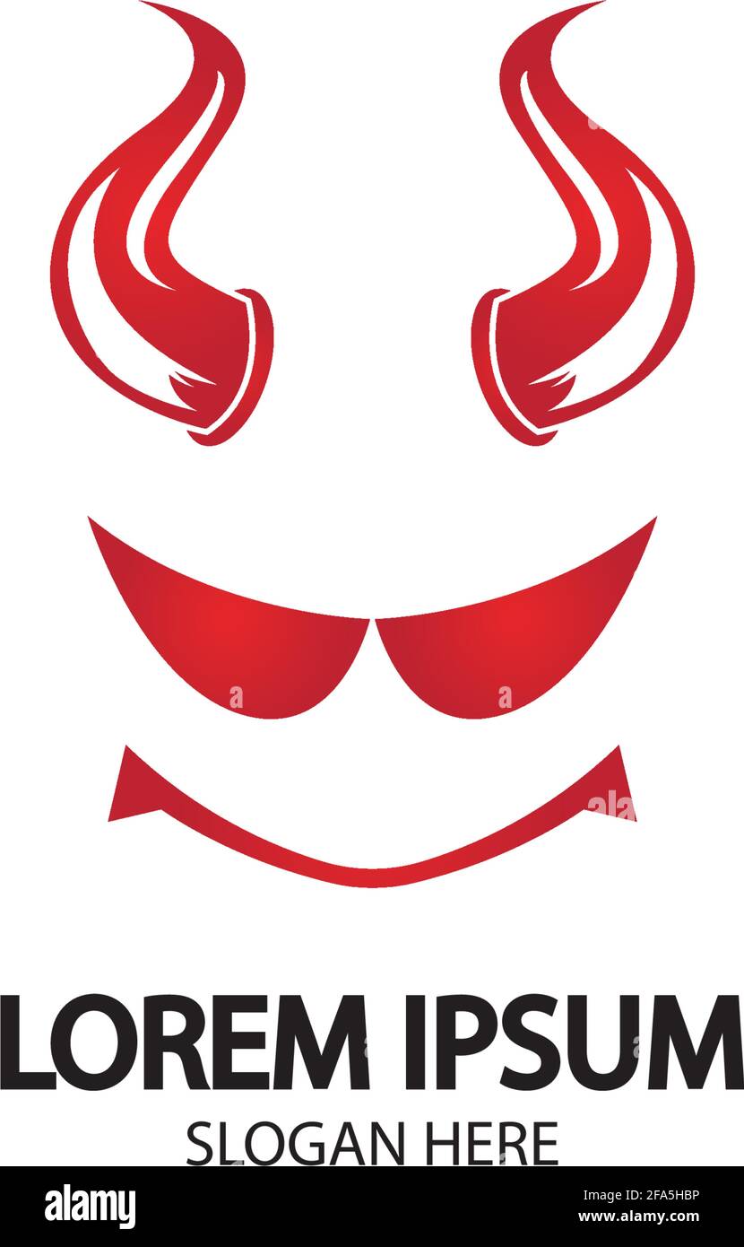 Devil logo vector icon template Stock Vector Image & Art - Alamy