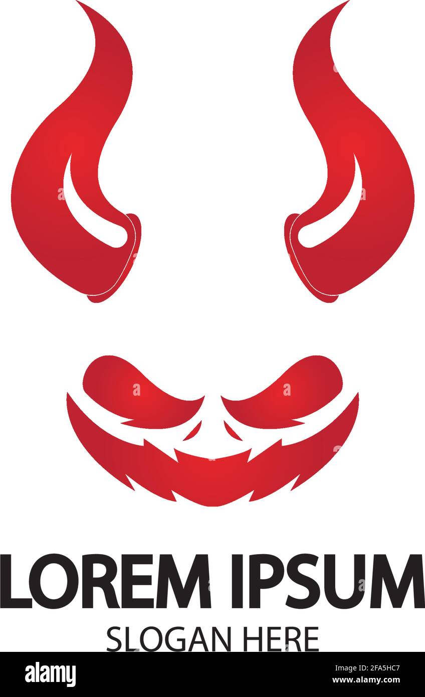 Devil logo vector icon template Stock Vector Image & Art - Alamy