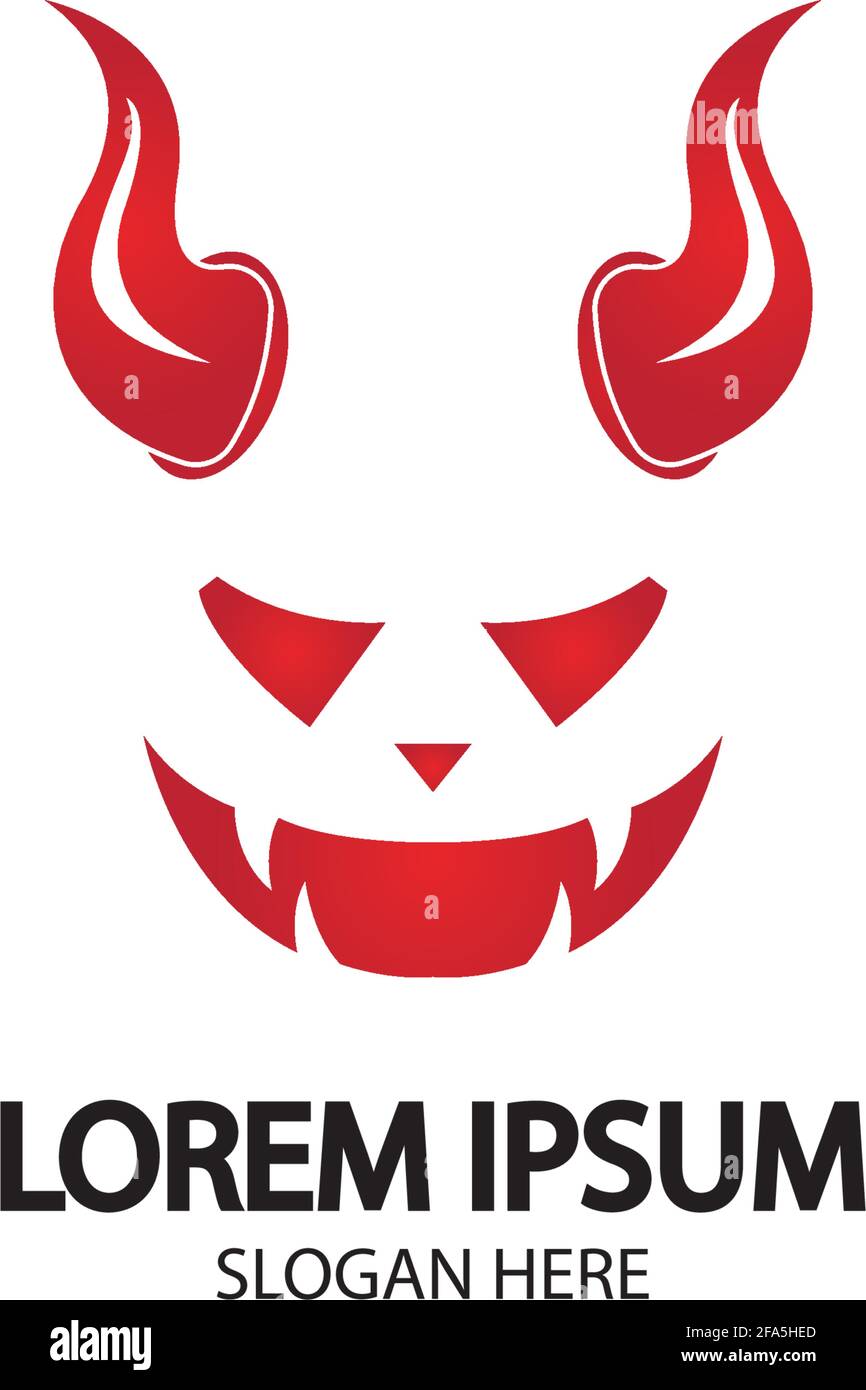 Devil logo vector icon template Stock Vector Image & Art - Alamy