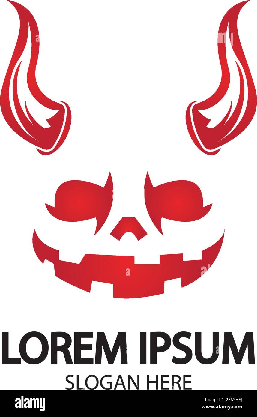 Devil logo vector icon template Stock Vector Image & Art - Alamy