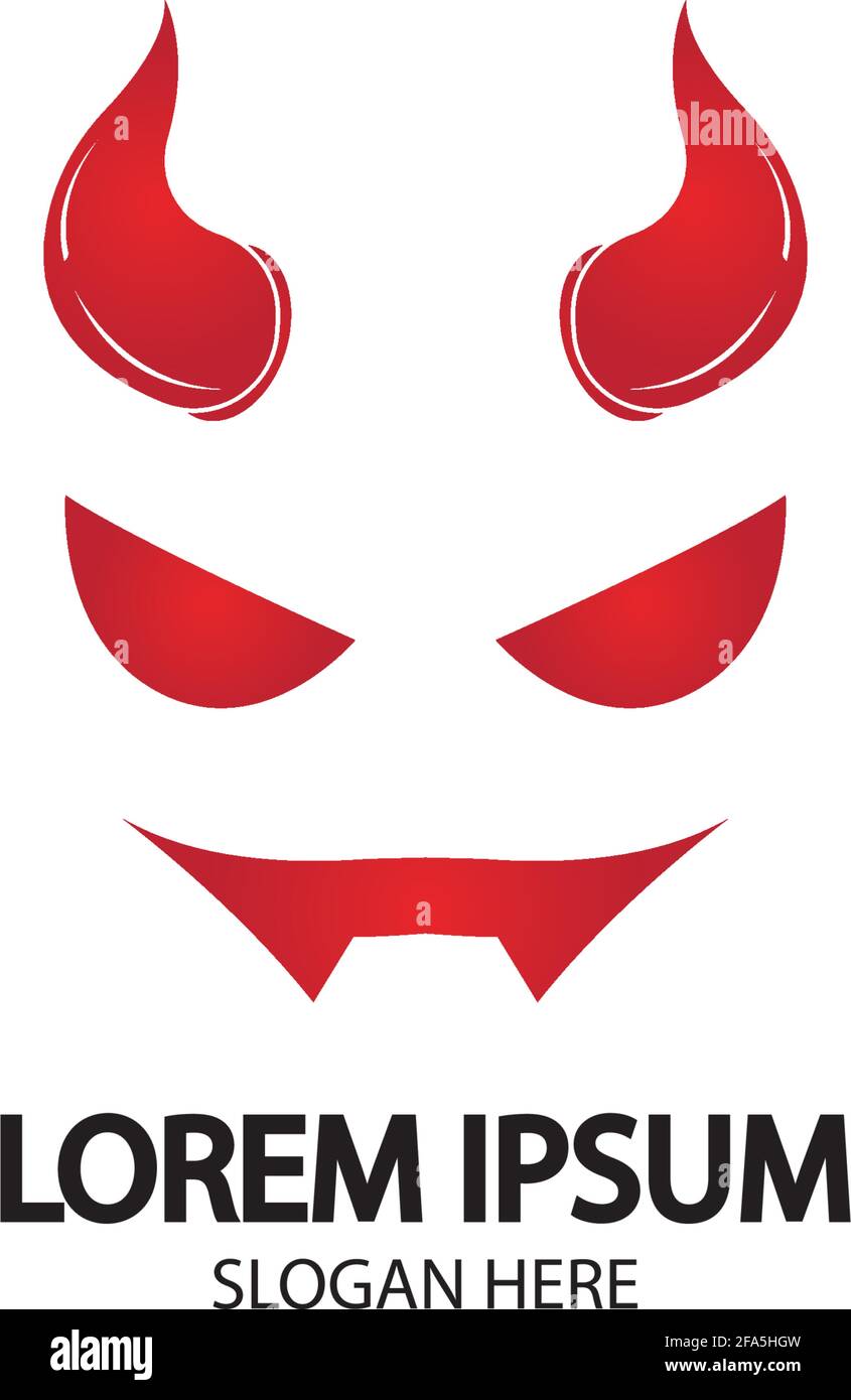 Devil logo vector icon template Stock Vector Image & Art - Alamy