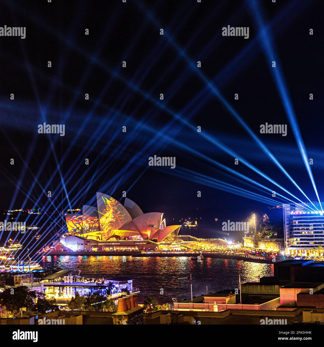 Sydney Opera House at Vivid Festival in Sydney, Australia Stock Photo ...