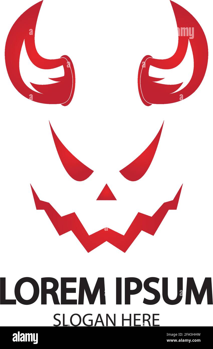 Devil logo vector icon template Stock Vector Image & Art - Alamy