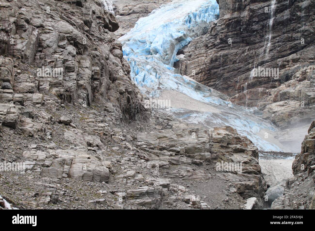 Blue Glacier in Norway Stock Photo - Alamy